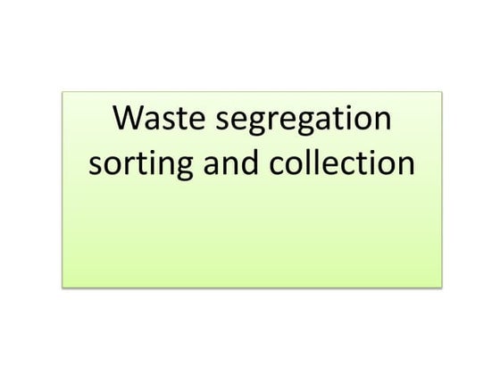 Plastic waste management | PPTX | Environmental Services Industry ...
