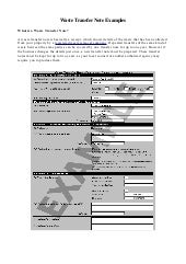 Waste Transfer Note