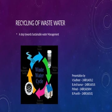 Waste water management | PPTX