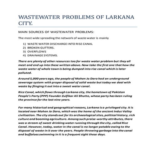 WASTEWATER PROBLEMS OF LARKANA CITY.docx2.docx