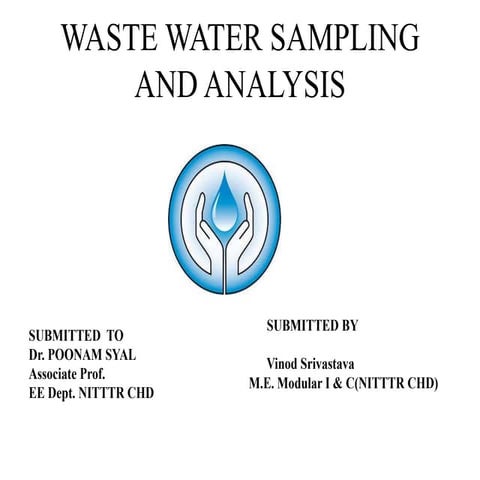 Waste water sampling and analysis | PPTX