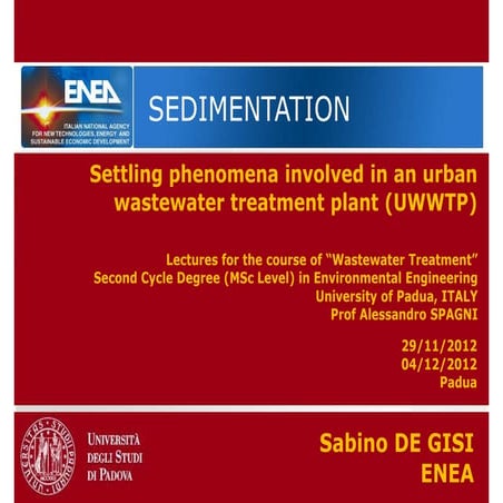 Wastewater sedimentation | PDF