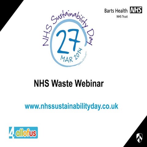 NHS Sustainability Day - Waste webinar | PPT