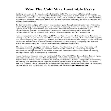 Was The Cold War Inevitable Essay.pdf
