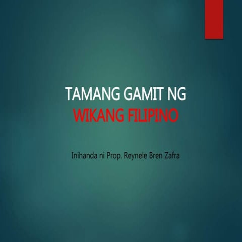 mga gamit ng ng at nang at iba pa | PPTX