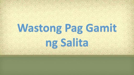 Mga Tuntunin sa Panghihiram ng mga Salita | PPT