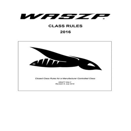 Waszp class rules | PDF