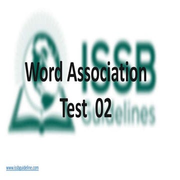 Word Association Test 02 by ISSB Guideline | PPTX