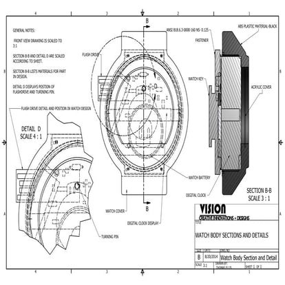 Watch body section and detail | PDF