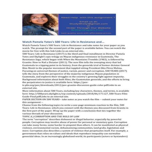 Watch Pamela 500 Life in Resistance.pdf