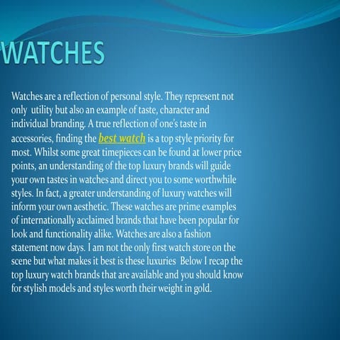 Watch power slide | PPT