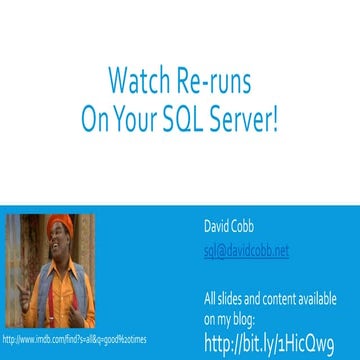 Watch Re-runs on your SQL Server with RML Utilities | PPTX