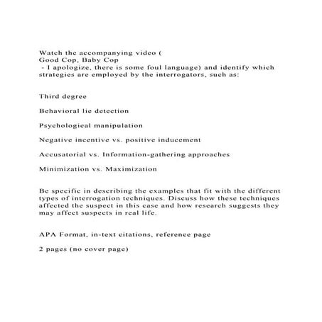 Watch the accompanying video (Good Cop, Baby Cop - I apologi.docx