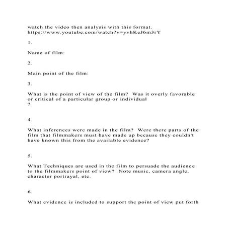 watch the video then analysis with this format.httpswww.youtube.docx