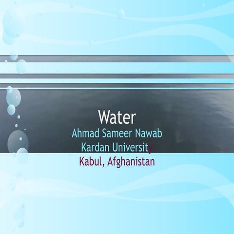 PURIFICATION AND TREATMENT OF WATER | PPTX