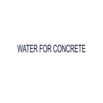 Concrete technology- water | PDF