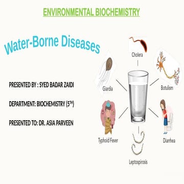 Water-Borne-Diseases ppt ( environmental biochemistry ) | PPTX