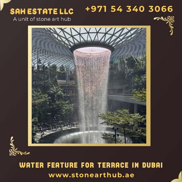 Water Feature For Terrace in Dubai - ☎ +971 54 340 3066 | PDF
