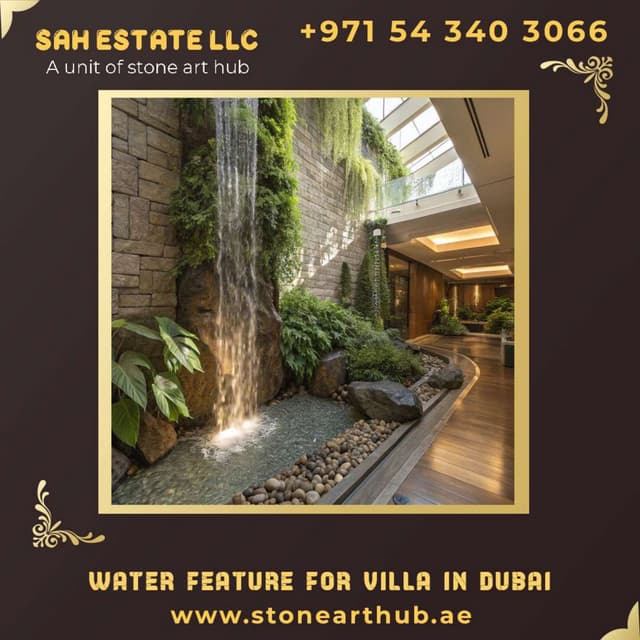 Water Feature For Villa in Dubai - ☎ +971 54 340 3066 | PDF