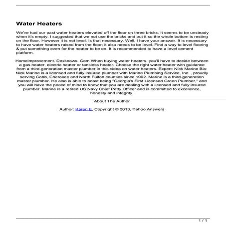 Water Heater Guidelines Cityof San Jose | PDF