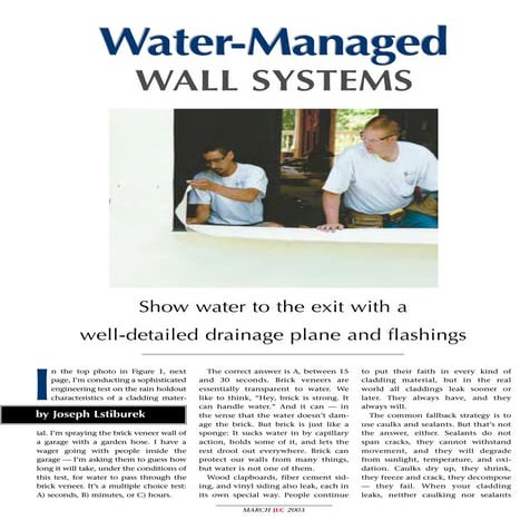 Water managed wall-systems | PDF | Home Improvement | Home & Garden