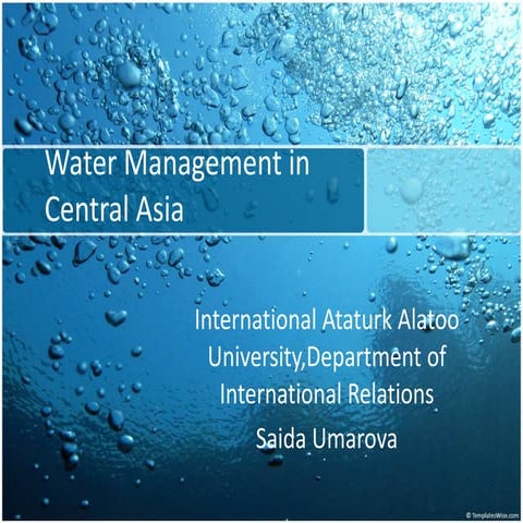 Water Management in Central Asia | PPT