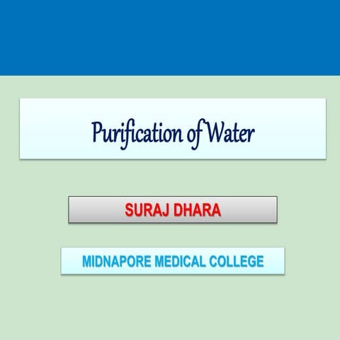 WATER PURIFICATION | PPTX