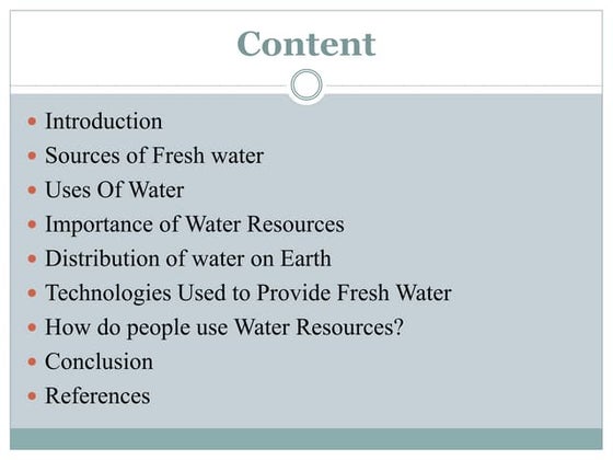 Water PPT | PPT