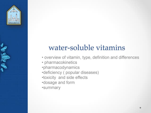 Water soluble vitamins | PPT