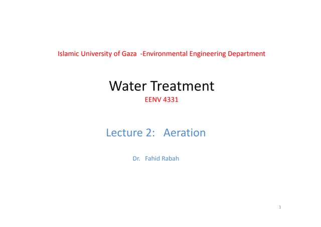 Aeration and Types of Aerators | PPTX