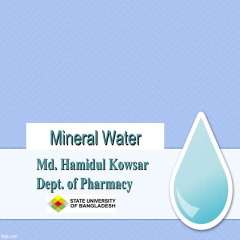 Mineral Water | PPT