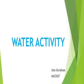 Water activity | PPTX