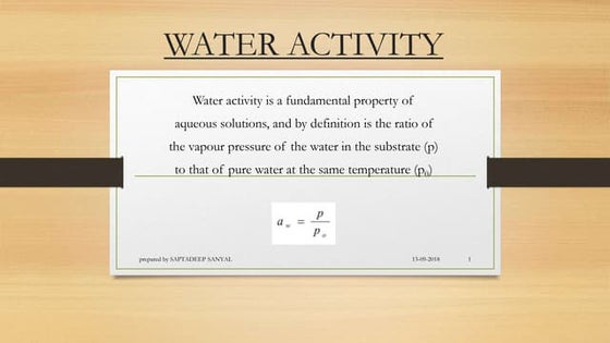 Intermediate moisture foods | PPT