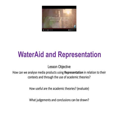 Water aid and representation | PPTX