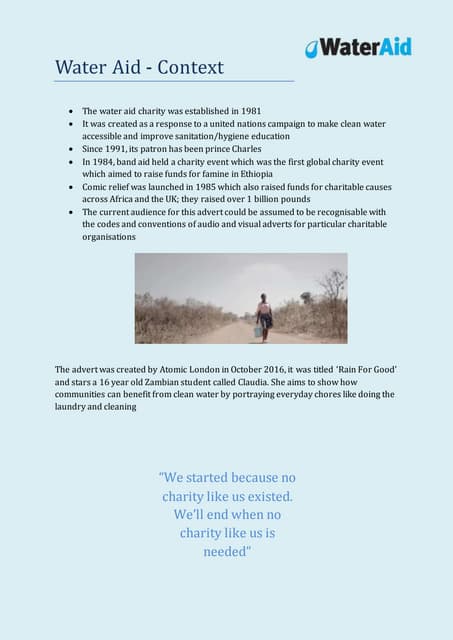 Water aid timeline | PPT