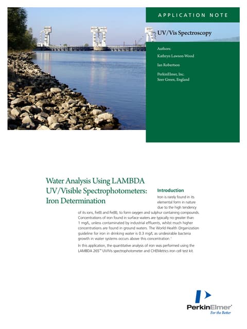 The Quantification of Oligonucleotide using a LAMBDA 465 UV/Vis Spectrophotometer | PDF