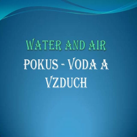 Water And Air | PPTX