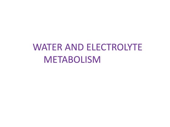 Dehydration | PPT | Diseases and Conditions | Medical Health