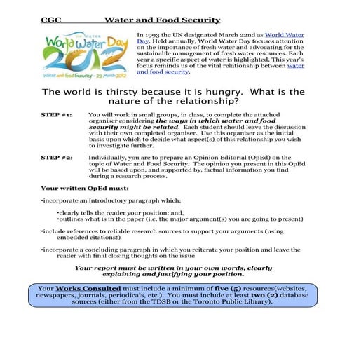 Water and food security | PDF