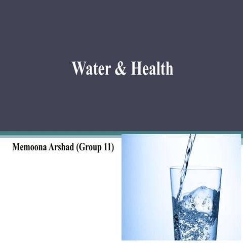 Water and health | PPTX