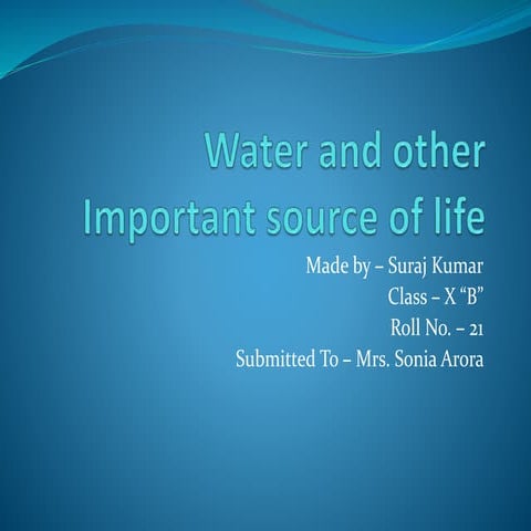 Important Source of Life | PPTX