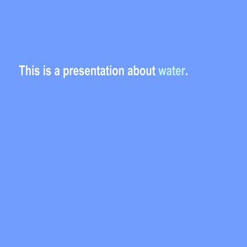Water and is Importance | PPT