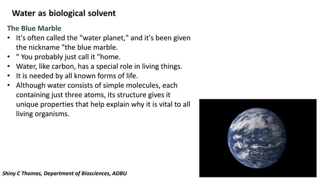 Properties of Water Presentation | PPTX