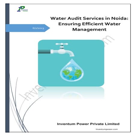 Water Audit - necessity, steps and importance | PPTX