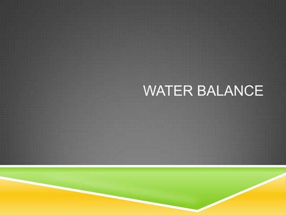 Water balance diagram | PDF | Chemistry | Science