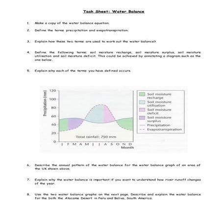 Water Balance Task Sheet VLE | DOC