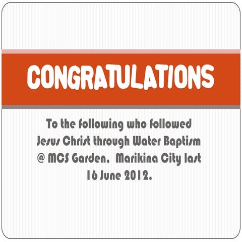 Water Baptism | PPTX