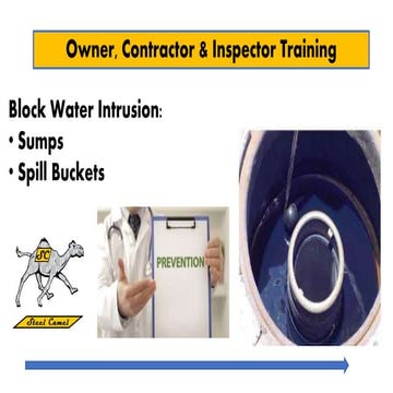 Water Blocking for Sumps and Spill Buckets | PPTX
