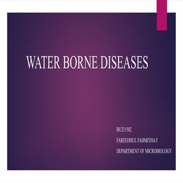 Water borne diseases | PPTX