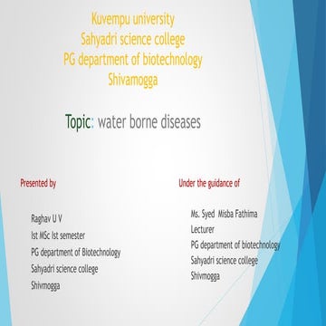 WATER BORNE DISEASES BY RAGHAV U V PPT.pptx | Infectious Diseases ...